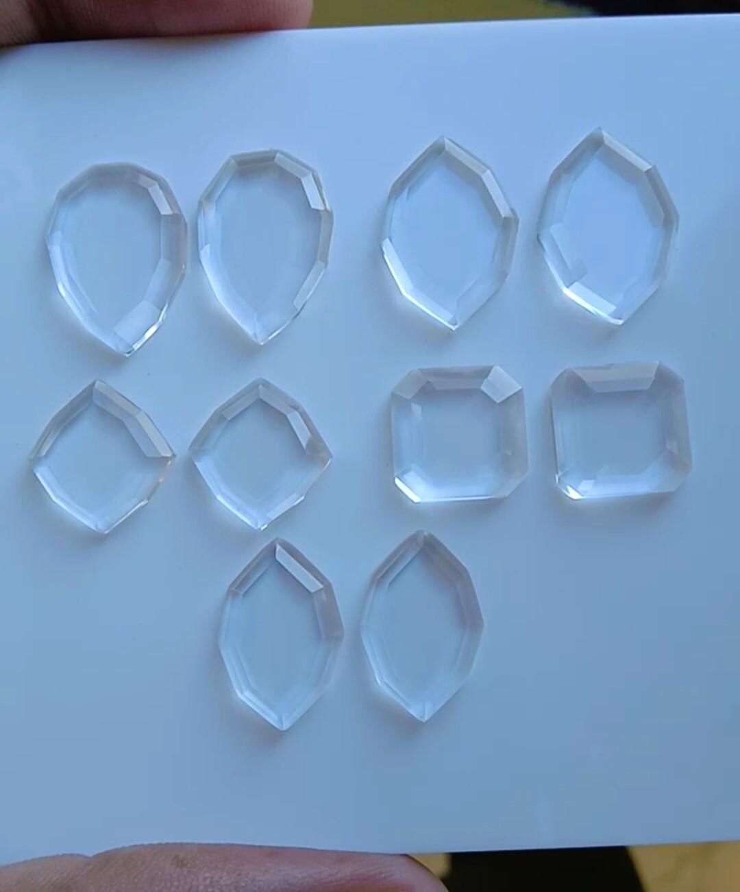 Clear Quartz Step Cut With Flat Back Fancy Shape Gemstones 12-18 MM ...