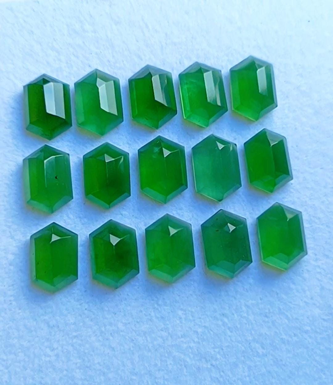 Natural Serpentine Step Cut Fancy Shape Gemstones 8x12 MM Handmade ...