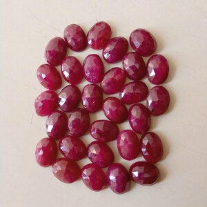 Natural Ruby Rose Cut With Flat Back Oval Shape Gemstones 7x5 MM ...