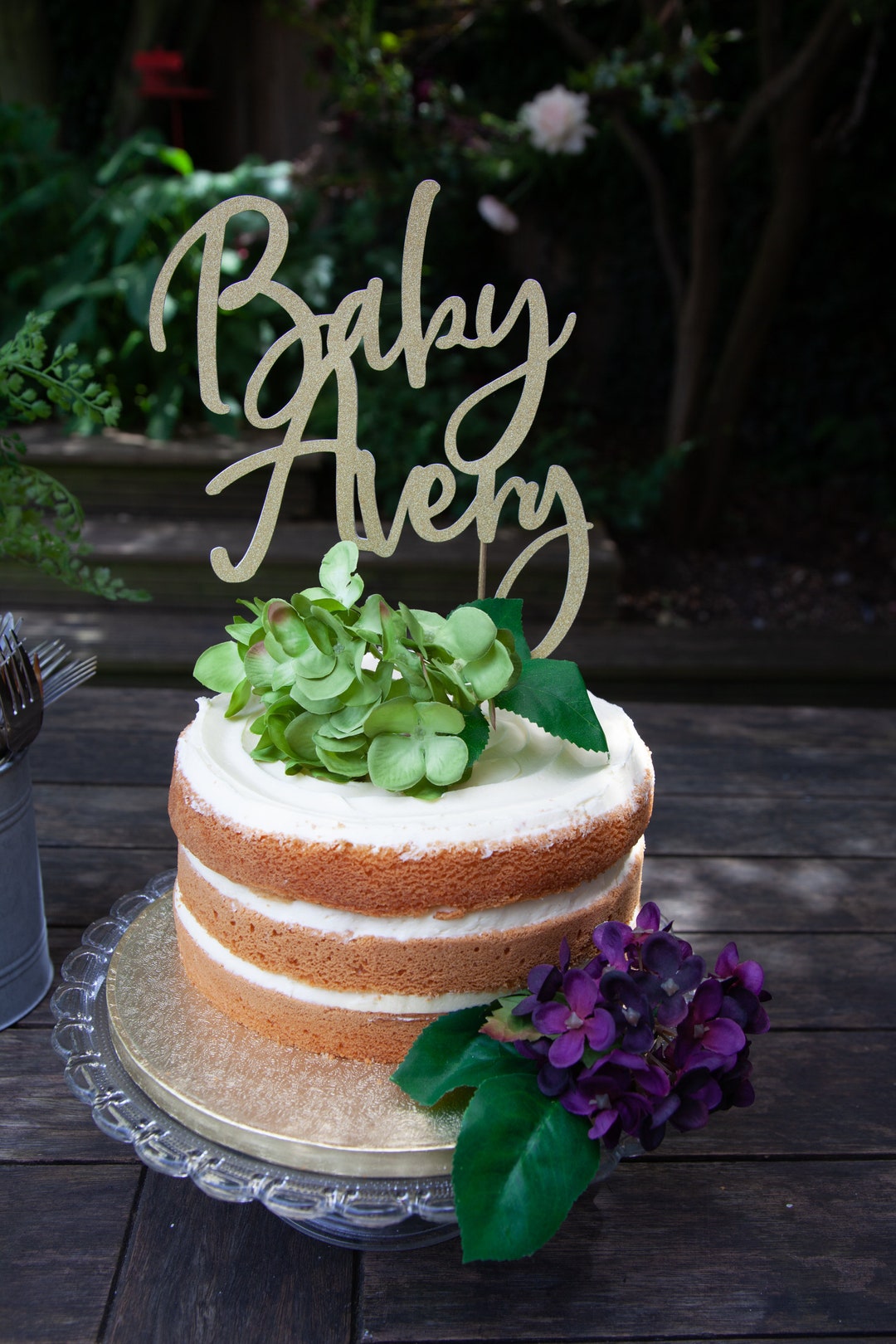 Personalised Sparkly Cake Topper - Etsy