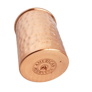 100% Pure Copper Cup 250ml 8 Oz Tumbler Glass Mug Holistic Health Yoga ...
