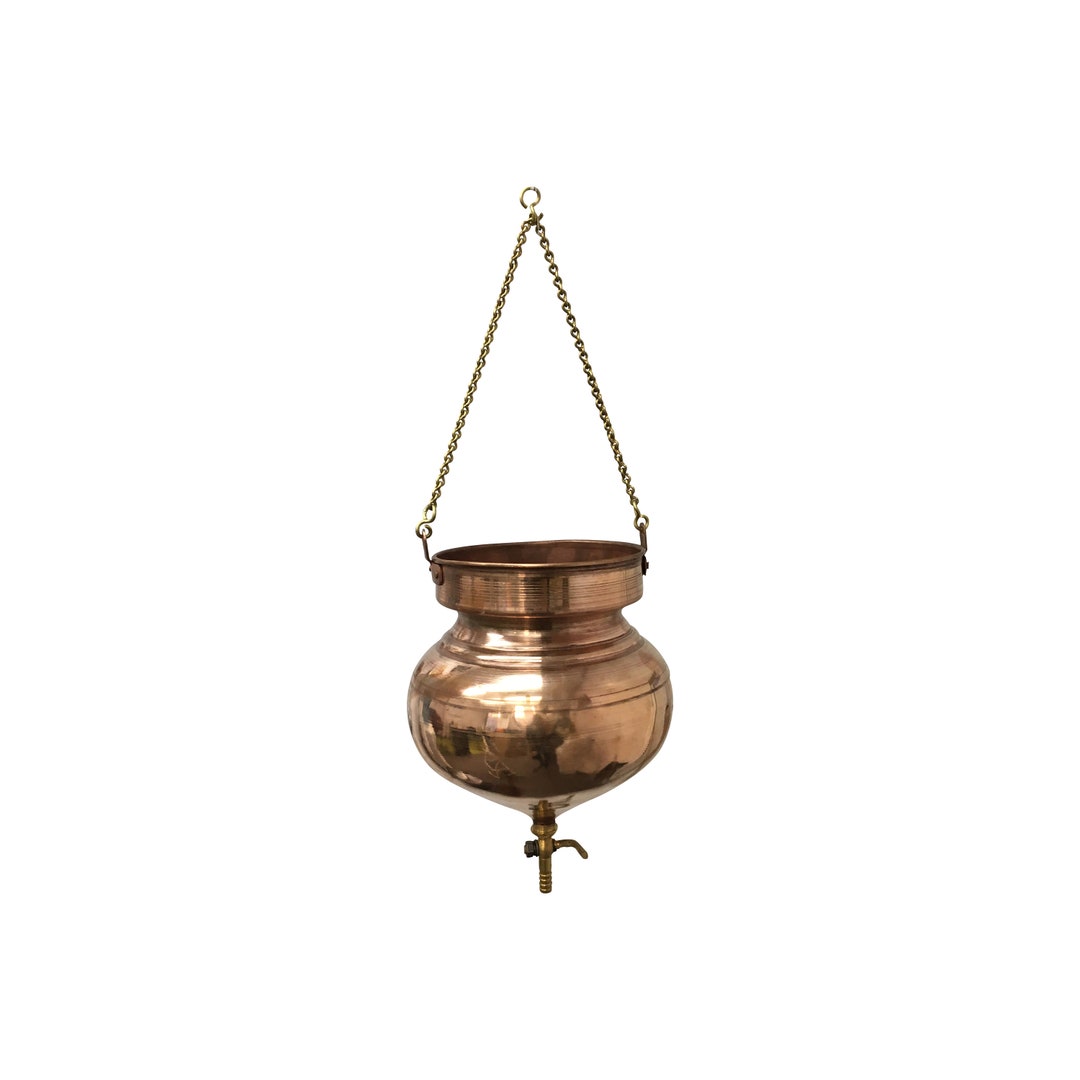 Pure Copper Shirodhara Pot Vessel With Control Valve for Shirodhara ...