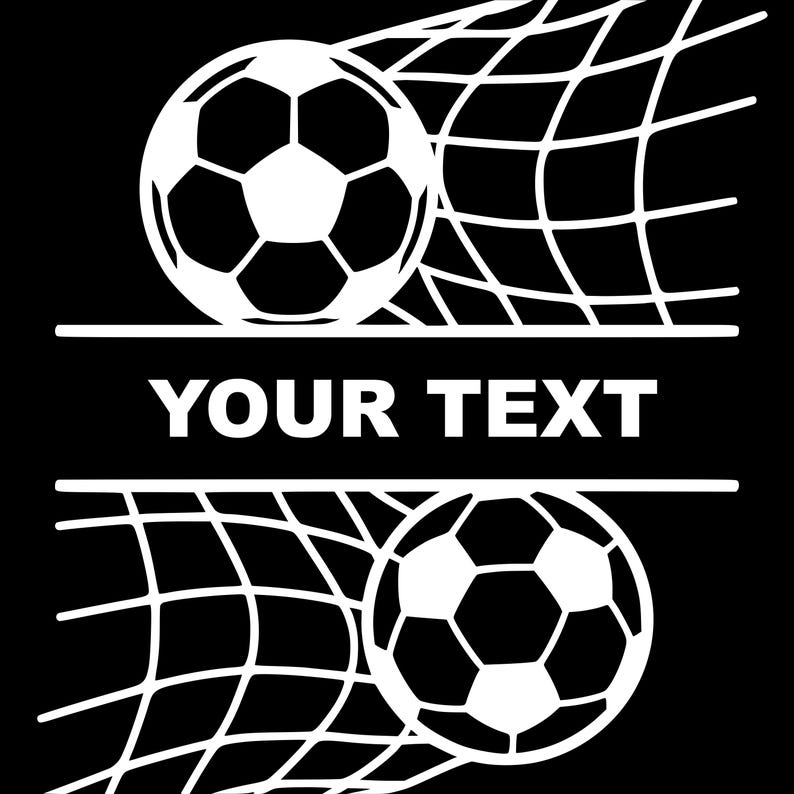 Split Soccer Goal SVG: Custom Name Frame, Team Number (digital Download ...