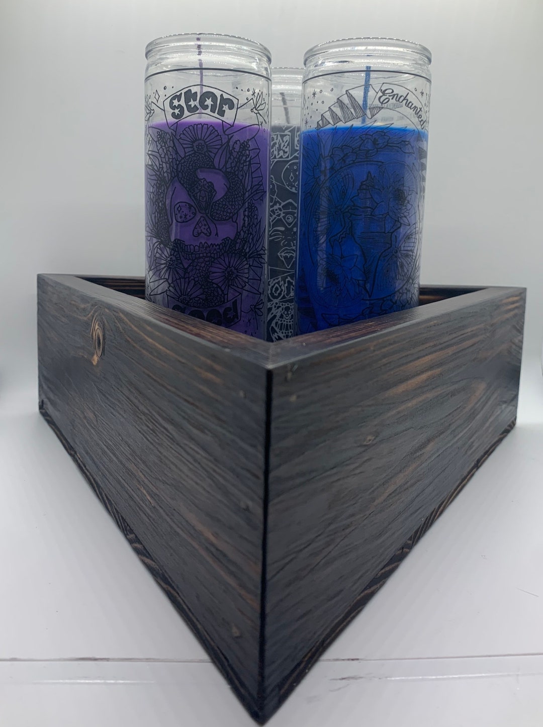 Handmade TRIANGLE ALTER BOX / Pine Wood Alter Box / Stash Box/ Jewelry ...