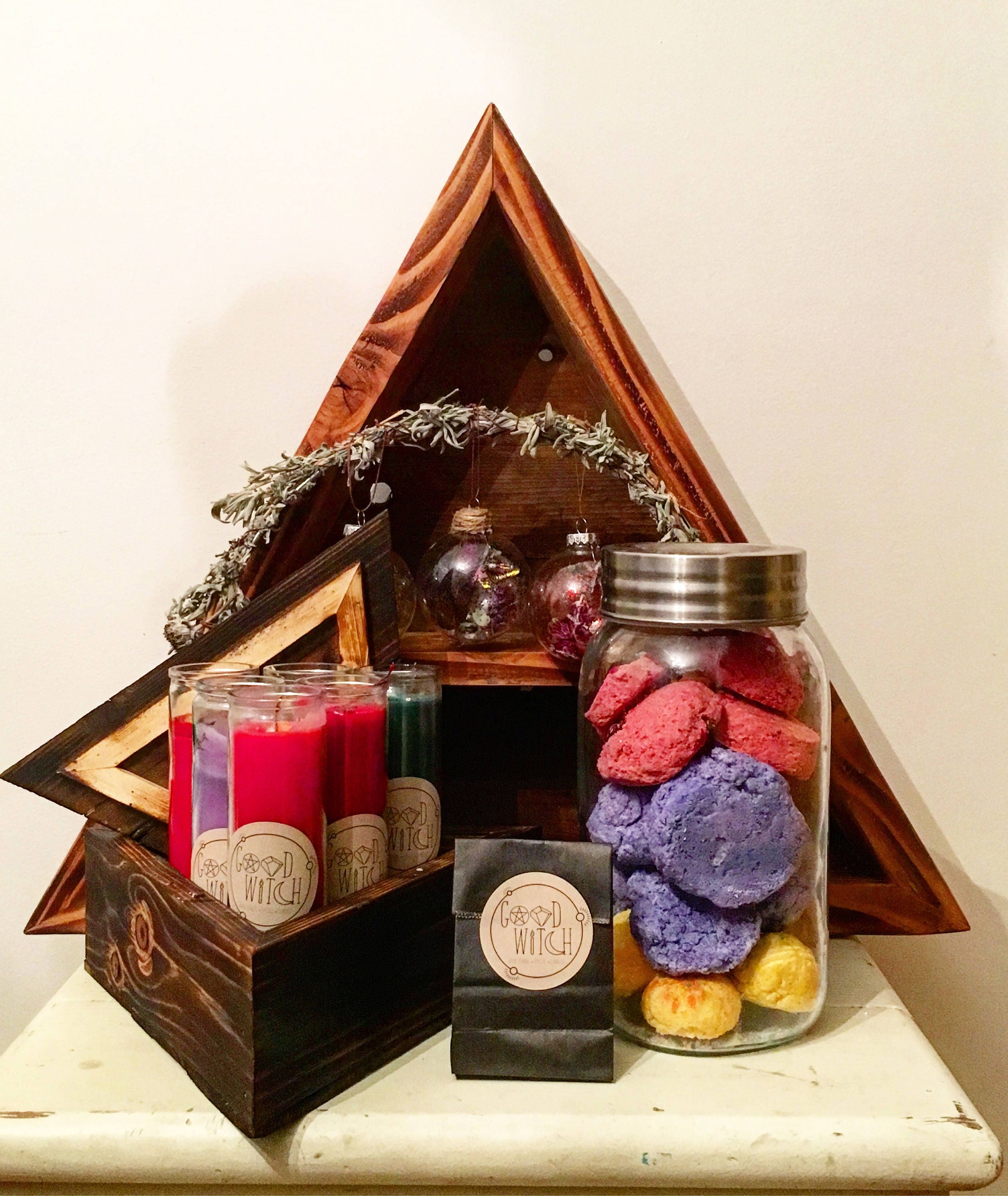 Handmade TRIANGLE ALTER BOX / Pine Wood Alter Box / Stash Box/ | Etsy