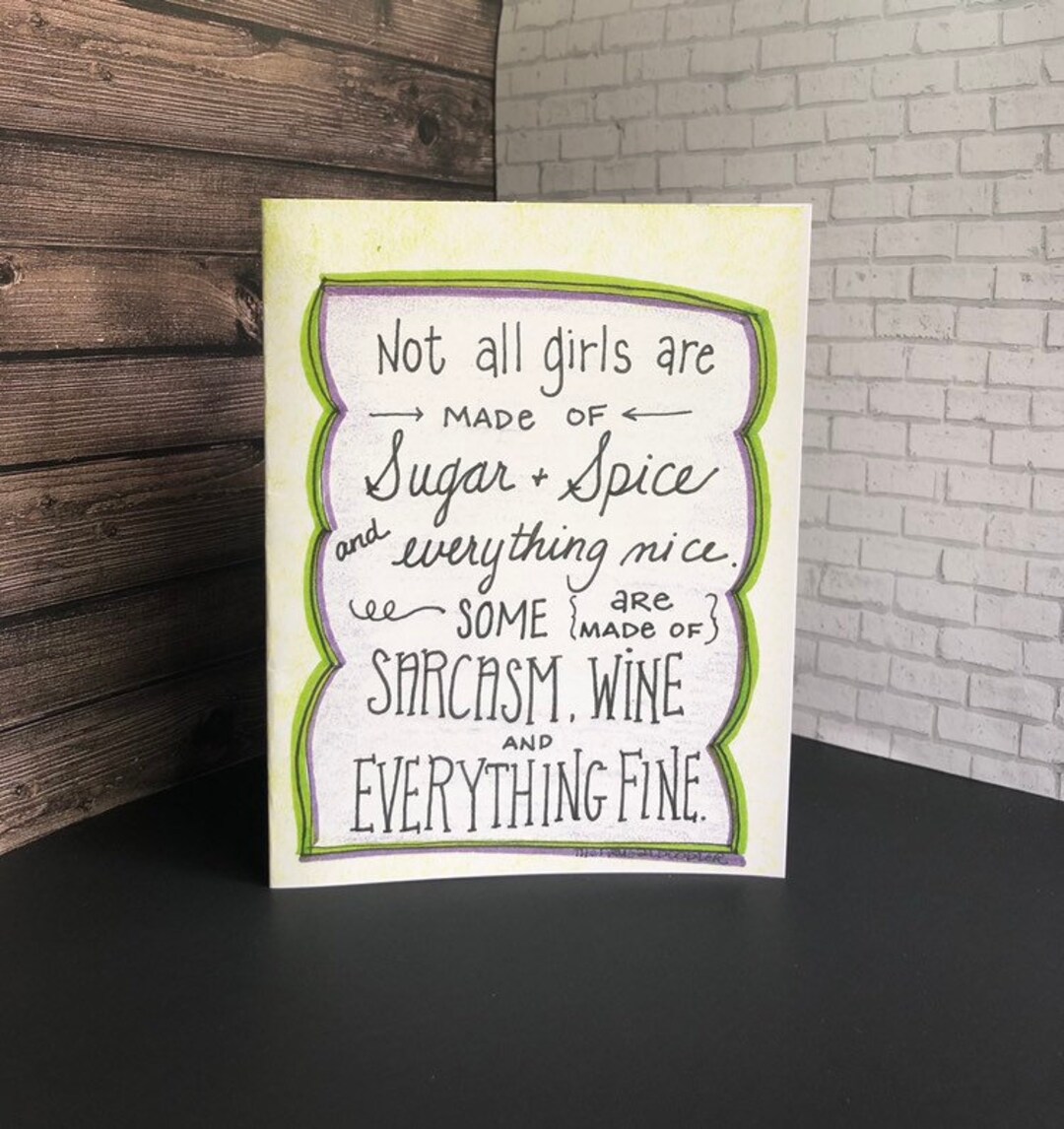 Just Because We're Friends Card - We Hand Write Your Message Inside and ...