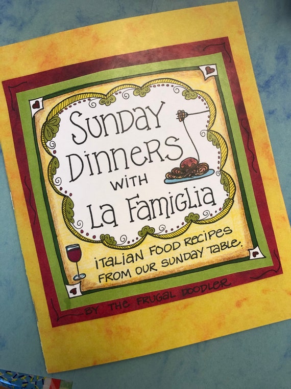 Sunday Dinner Italian Family Recipe Book 14 Full Color Pages | Etsy
