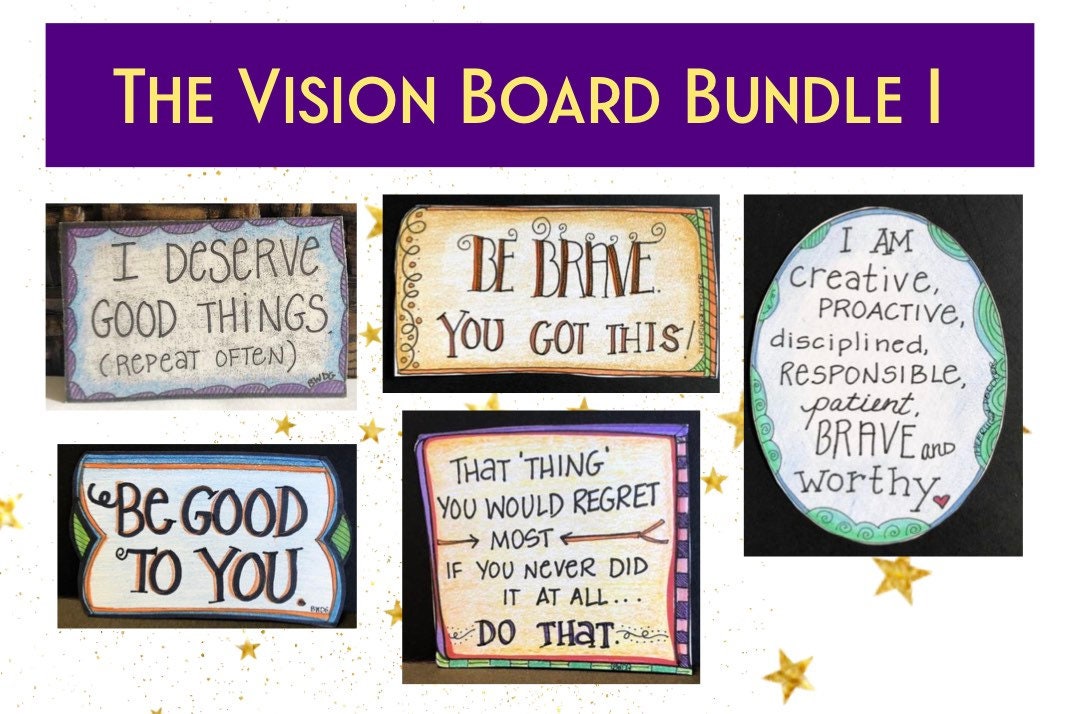 Vision Board Gift 5 (five) Magnet Bundle Pack Magnets Vision Board ...