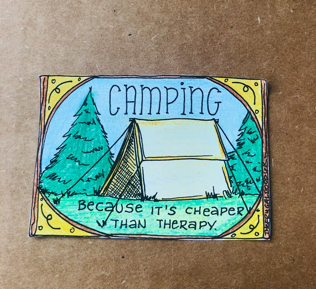 Camping Theme Fridge Magnets, for Work, School, Home or Camper Fridge ...