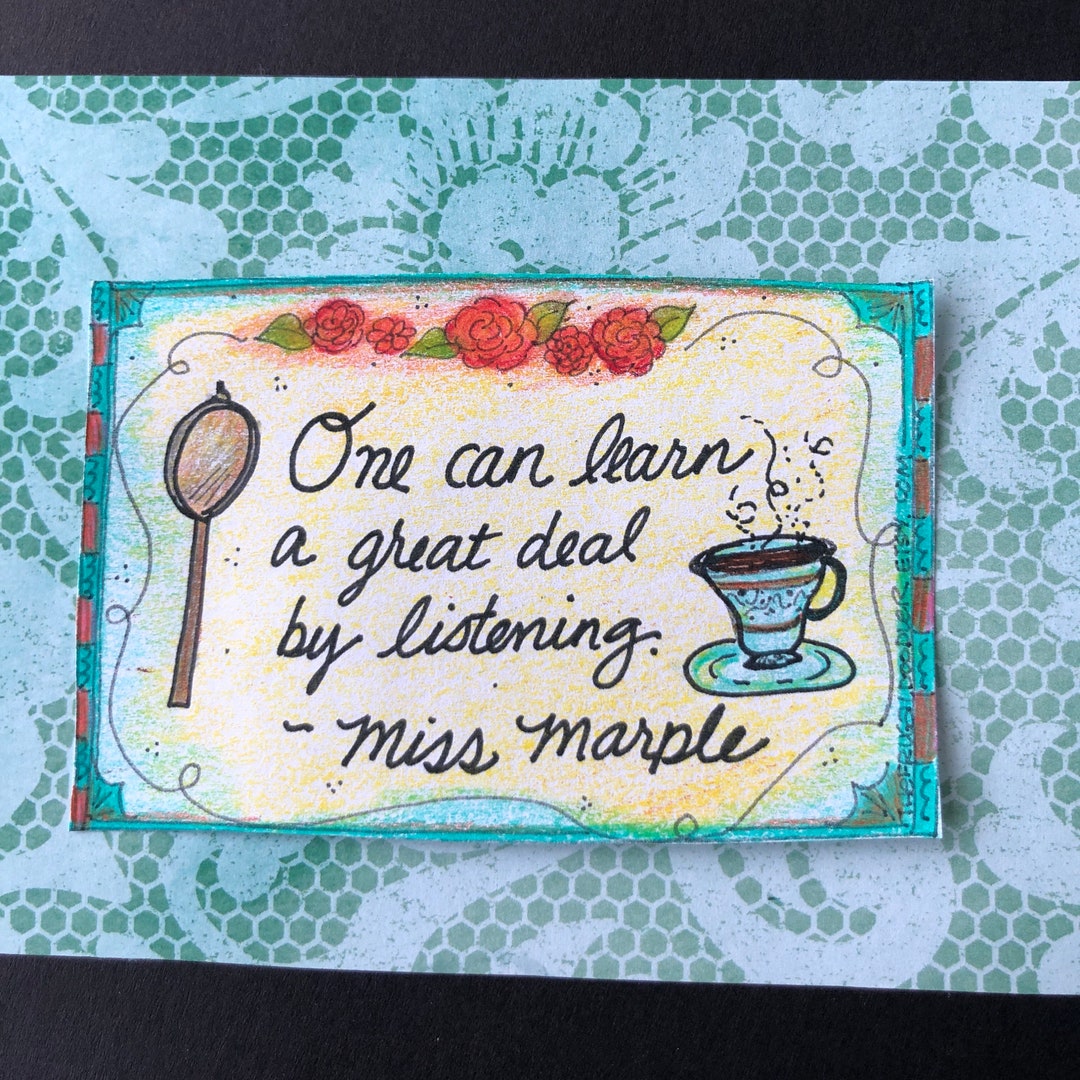 Miss Marple Quote Magnet – Agatha Christie TV Movie, Friends Gift - Etsy