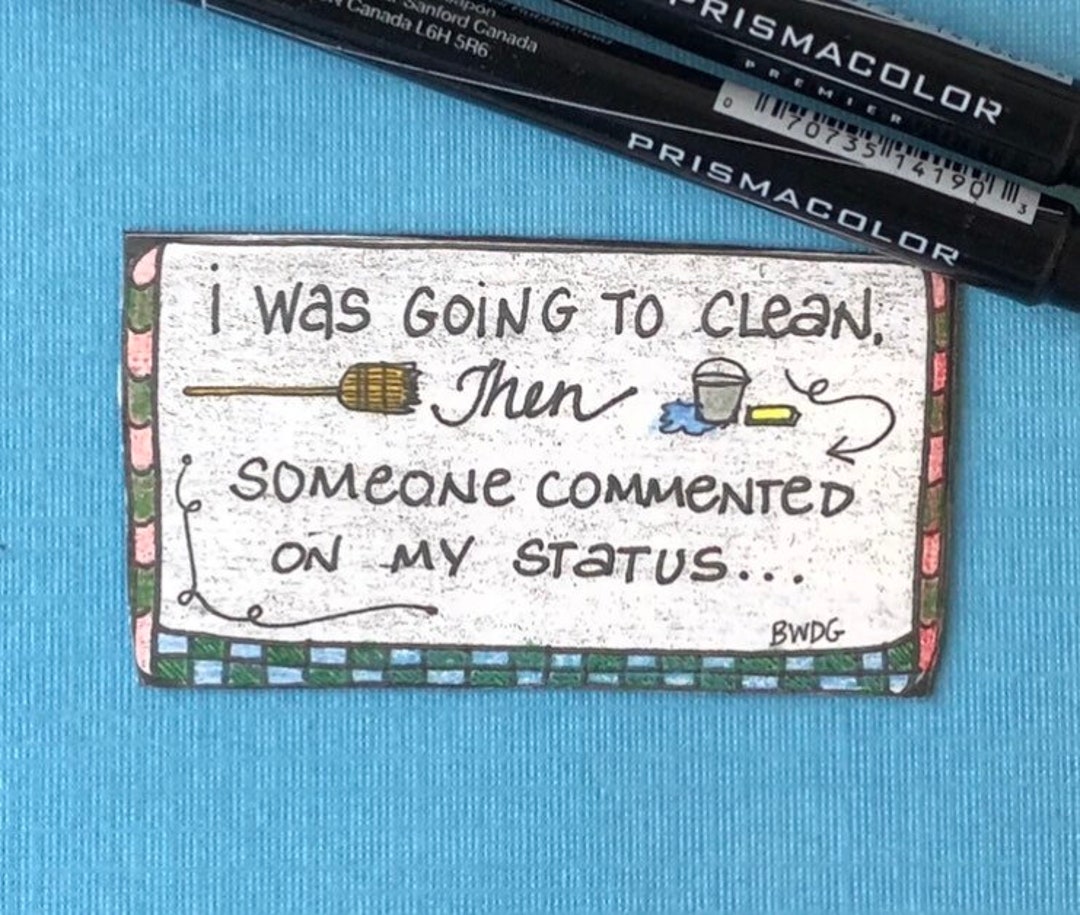 Funny Cleaning Organization Sarcastic Snarky Life Theme Magnet Fridge ...