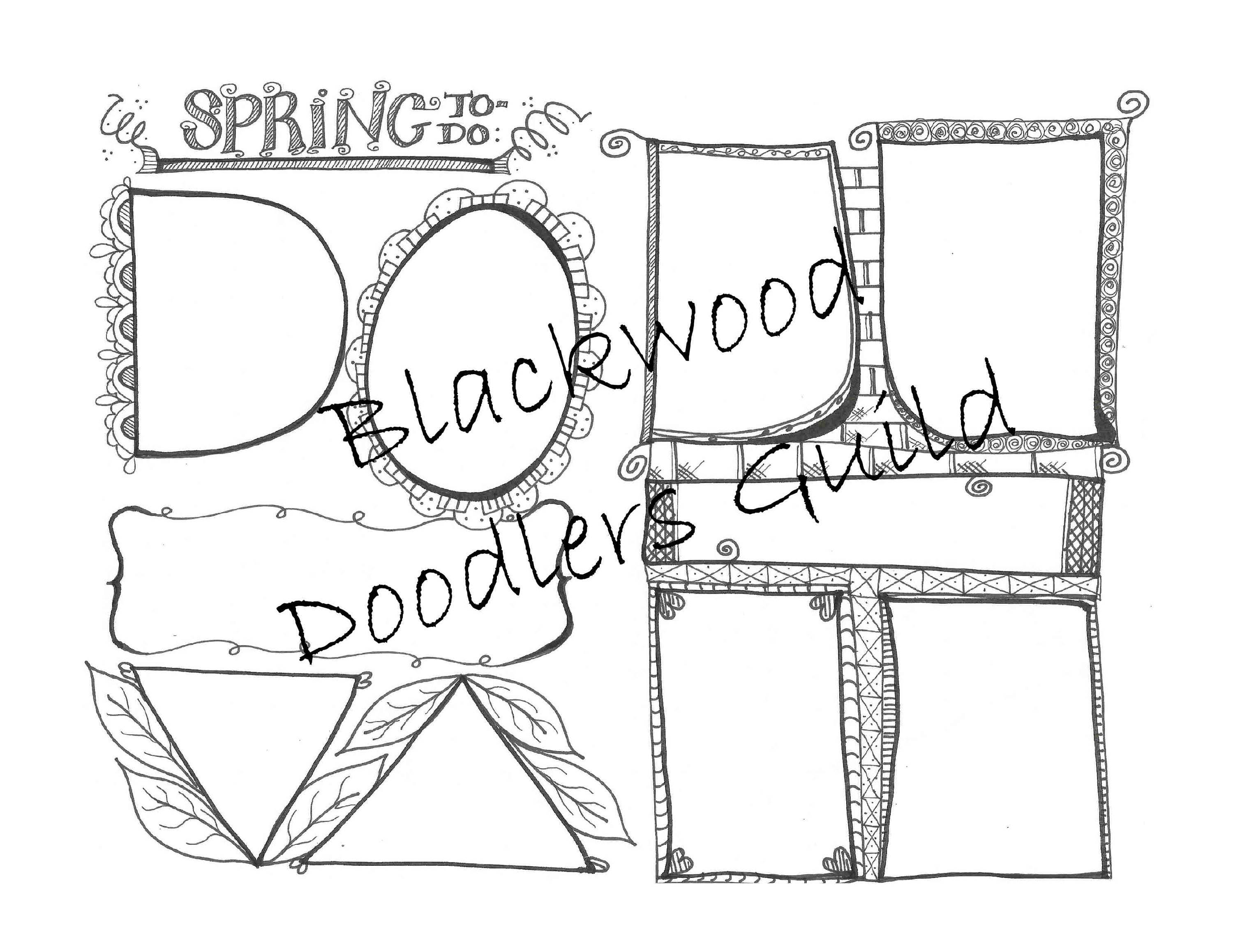 Spring to Do List Doodle Template for Your Bullet Journal, Planner ...