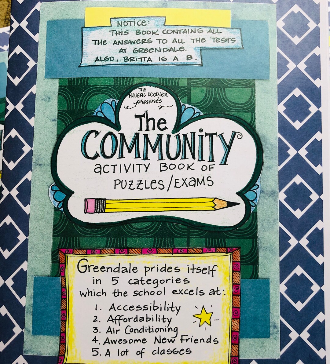 Community TV Show Activity Book – Greendale Puzzles & Exams - Etsy