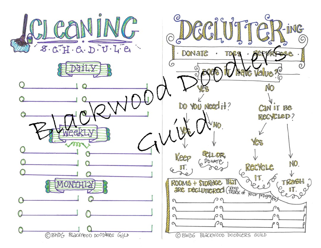 Cleaning & Decluttering Journal Template, Printable Organizer (digital ...