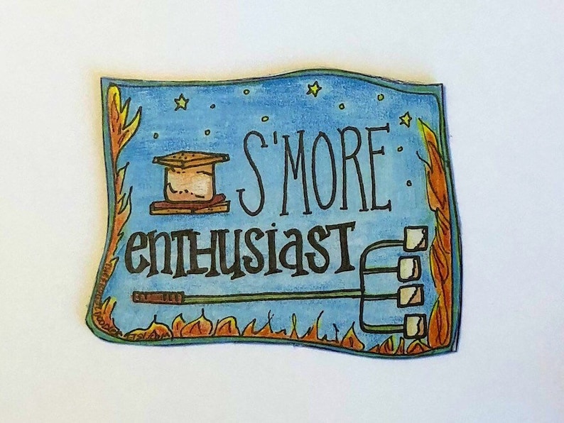S'more Enthusiast Fridge Magnets S'more Camping - Etsy