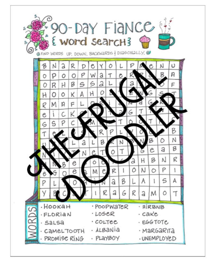 Printable 90 Day Word Games Crossword Puzzle and Word Search - Etsy