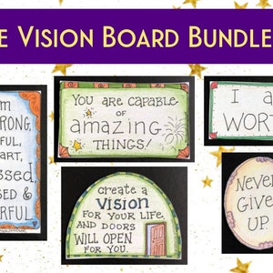 Vision Board Gift 5 (five) Magnet Bundle Pack Magnets Vision Board ...
