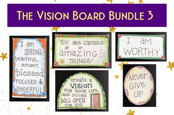 Vision Board Gift 5 five Magnet Bundle Pack Magnets Vision | Etsy