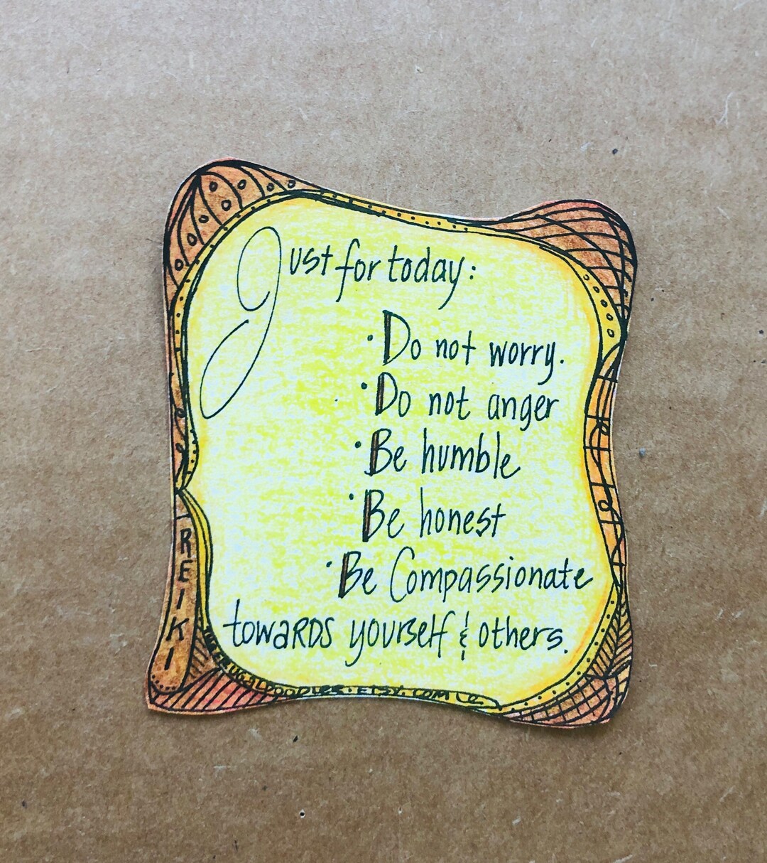 Reiki Mantra Magnet, Healing Reminders Refrigerator Magnets - Perfect ...