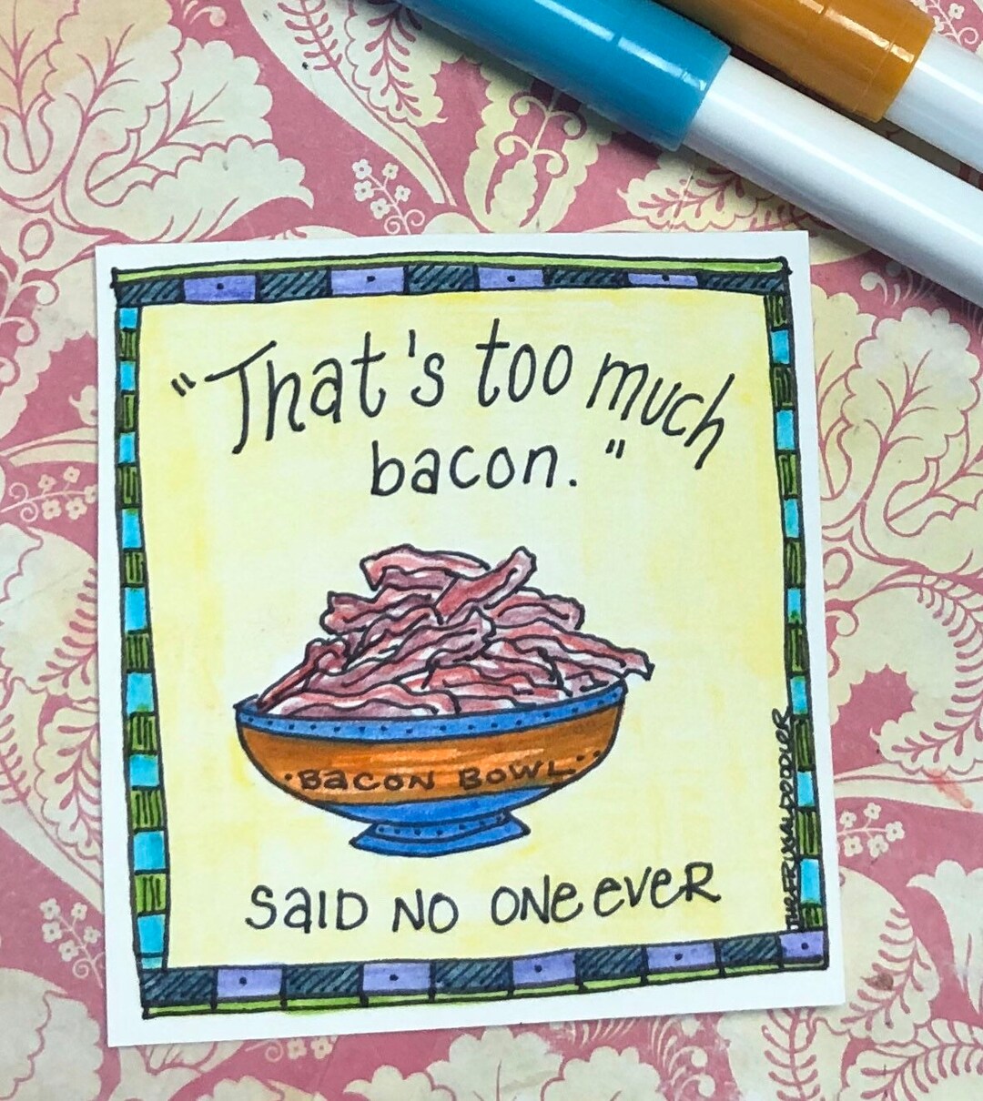 Bacon Themed Fridge Magnets. Food Refrigerator Magnets Bacon Funny ...