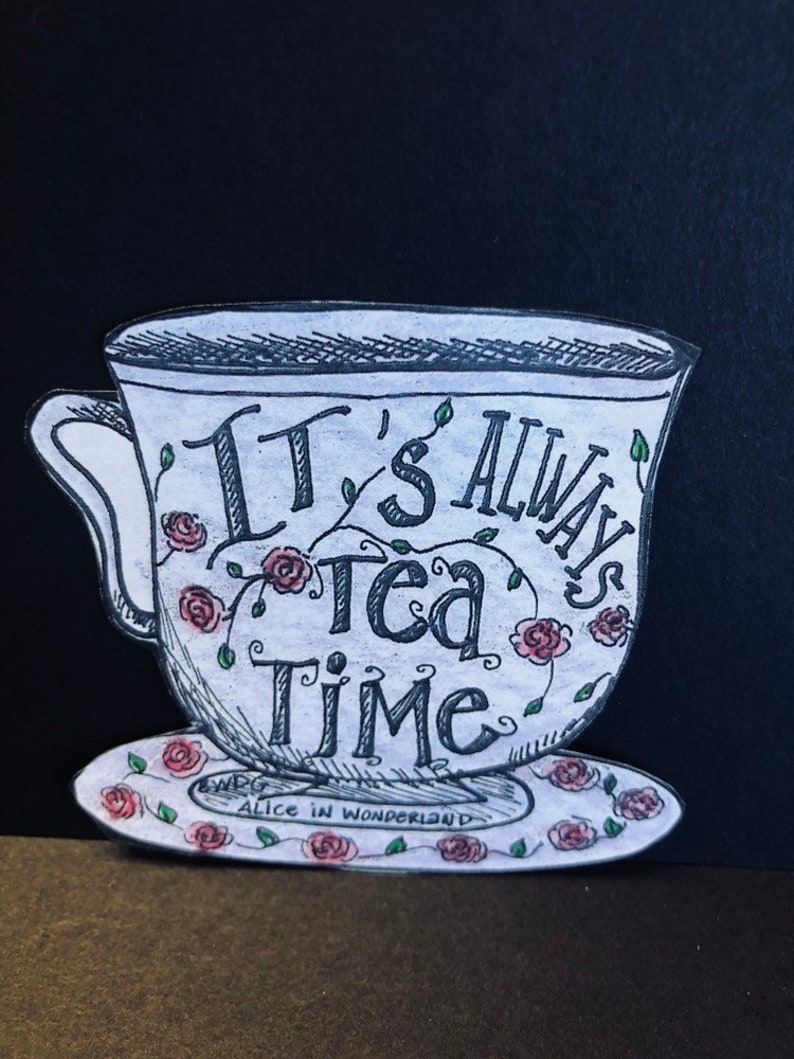 Alice in Wonderland Tea Time Magnet – Hand-doodled Fridge Decor - Etsy