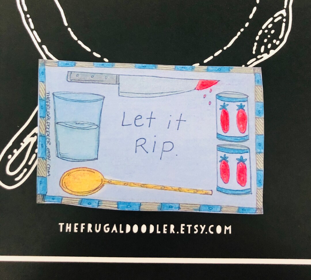 Let It Rip Hand Drawn Fridge Magnets Perfect for Office Fridges and ...