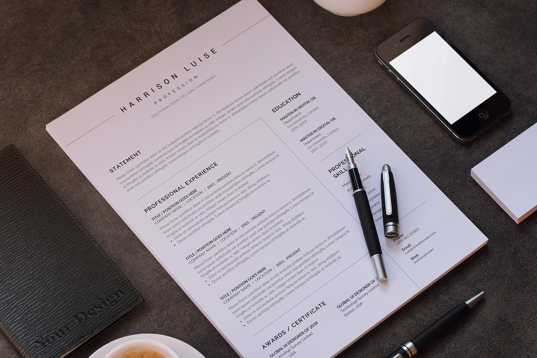 A4 Resume / CV Template for Word Clean Pages Resume and - Etsy