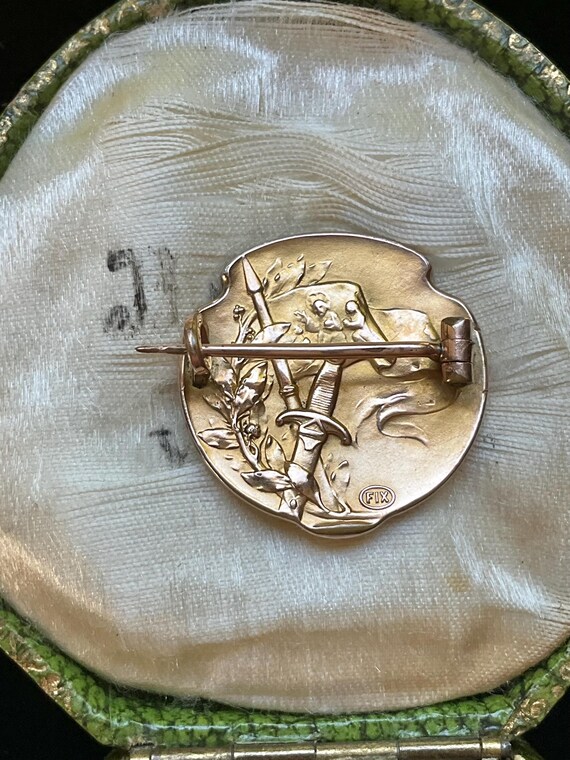 Art Nouveau Joan of Arc French FIX 18k Gold-filled Pi… - Gem