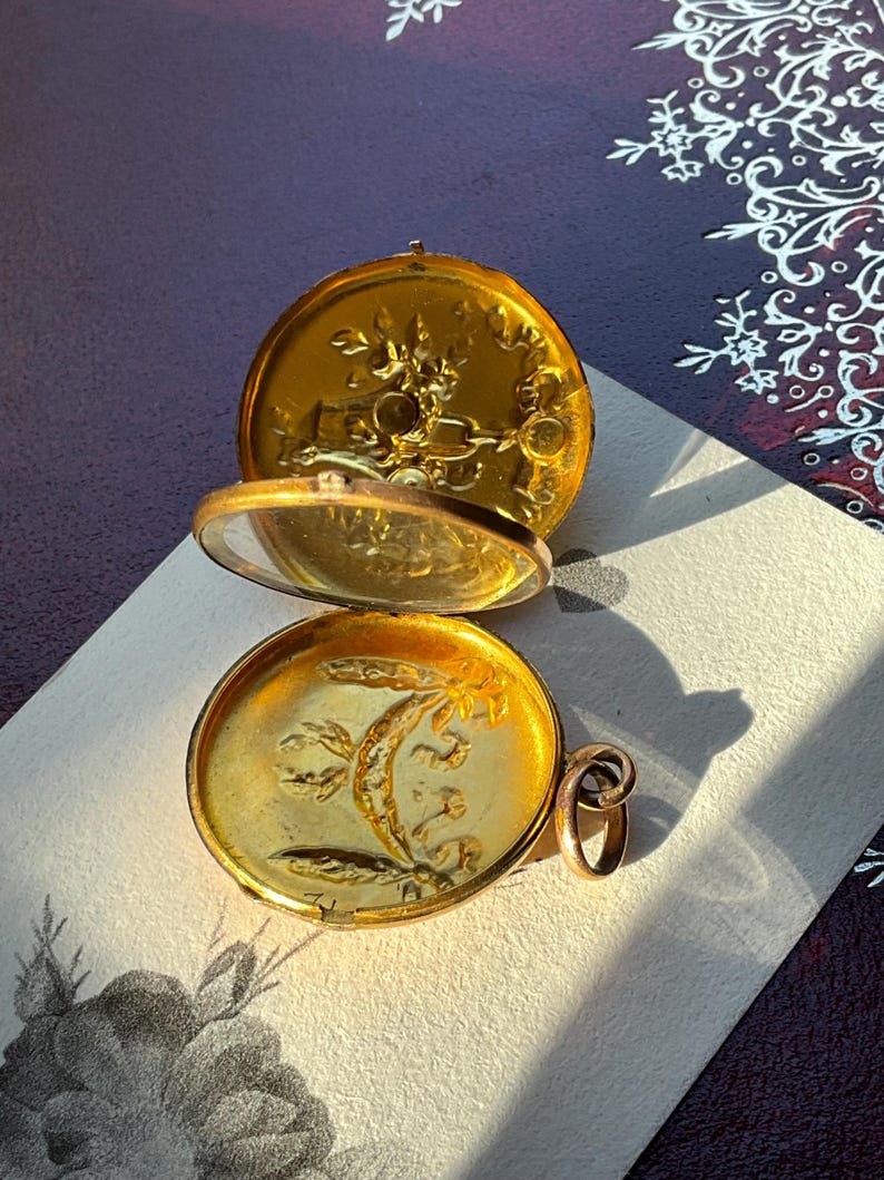 French Art Nouveau C.1910 Photo Locket Signed ‘FIX’ / Gold-filled - Etsy