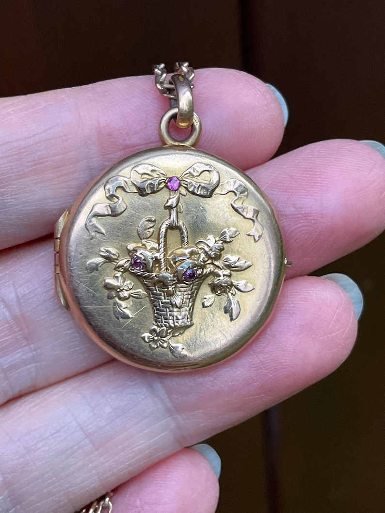 French Art Nouveau C.1910 Photo Locket Signed ‘FIX’ / Gold-filled - Etsy