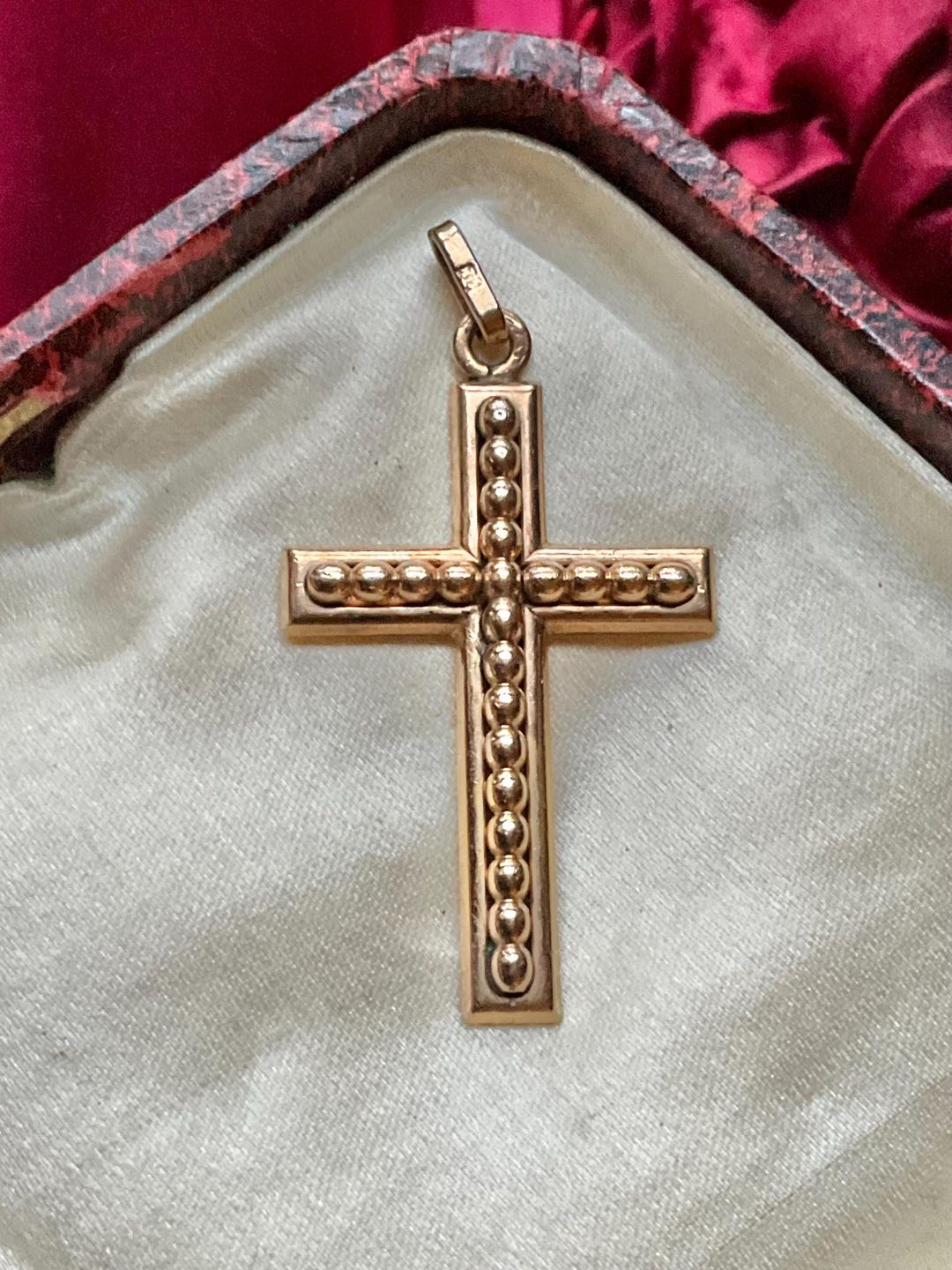 Antique French Studded Cross, Murat Gold-filled - Etsy