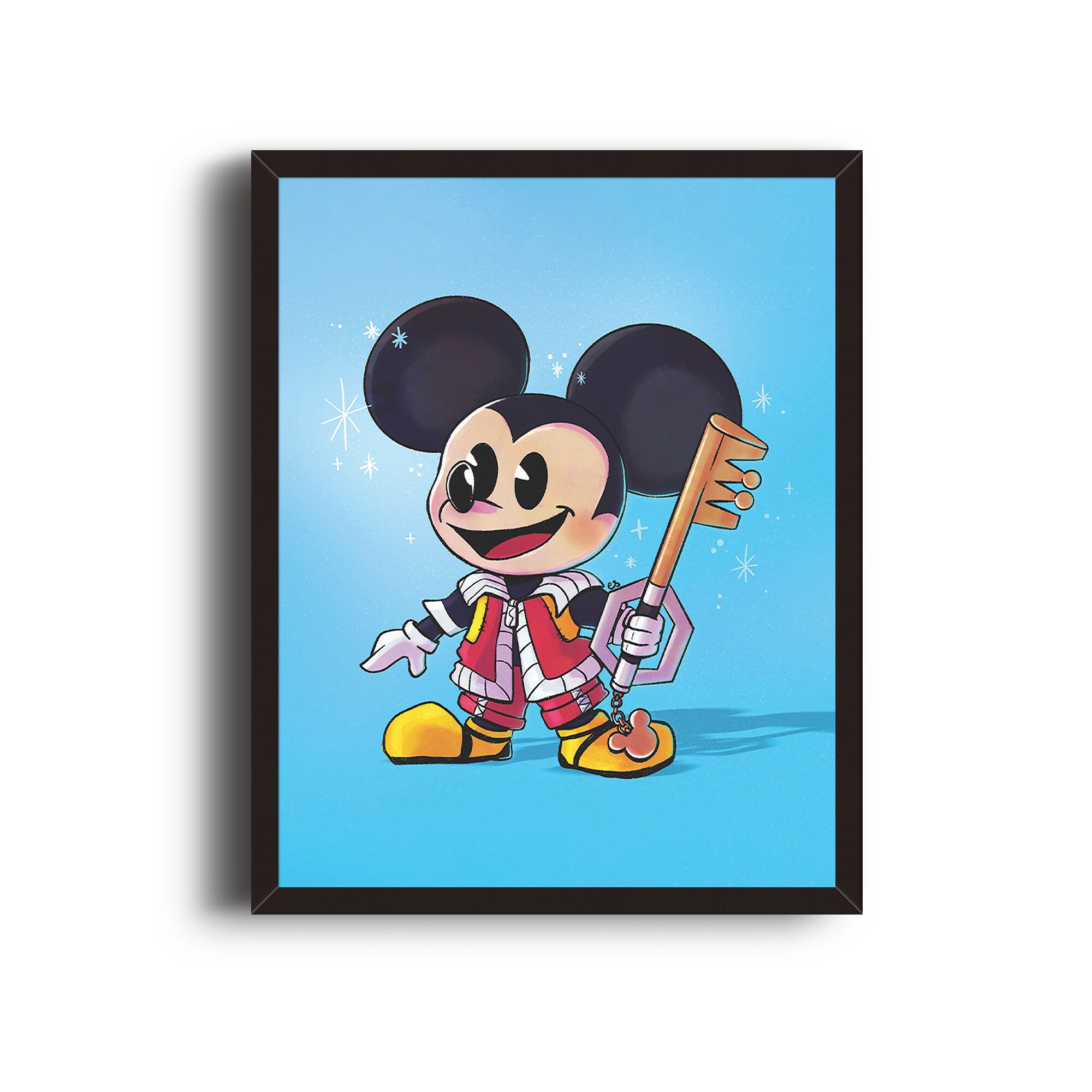 King Mickey Kingdom Hearts Keyblade Fan Art Print - Etsy