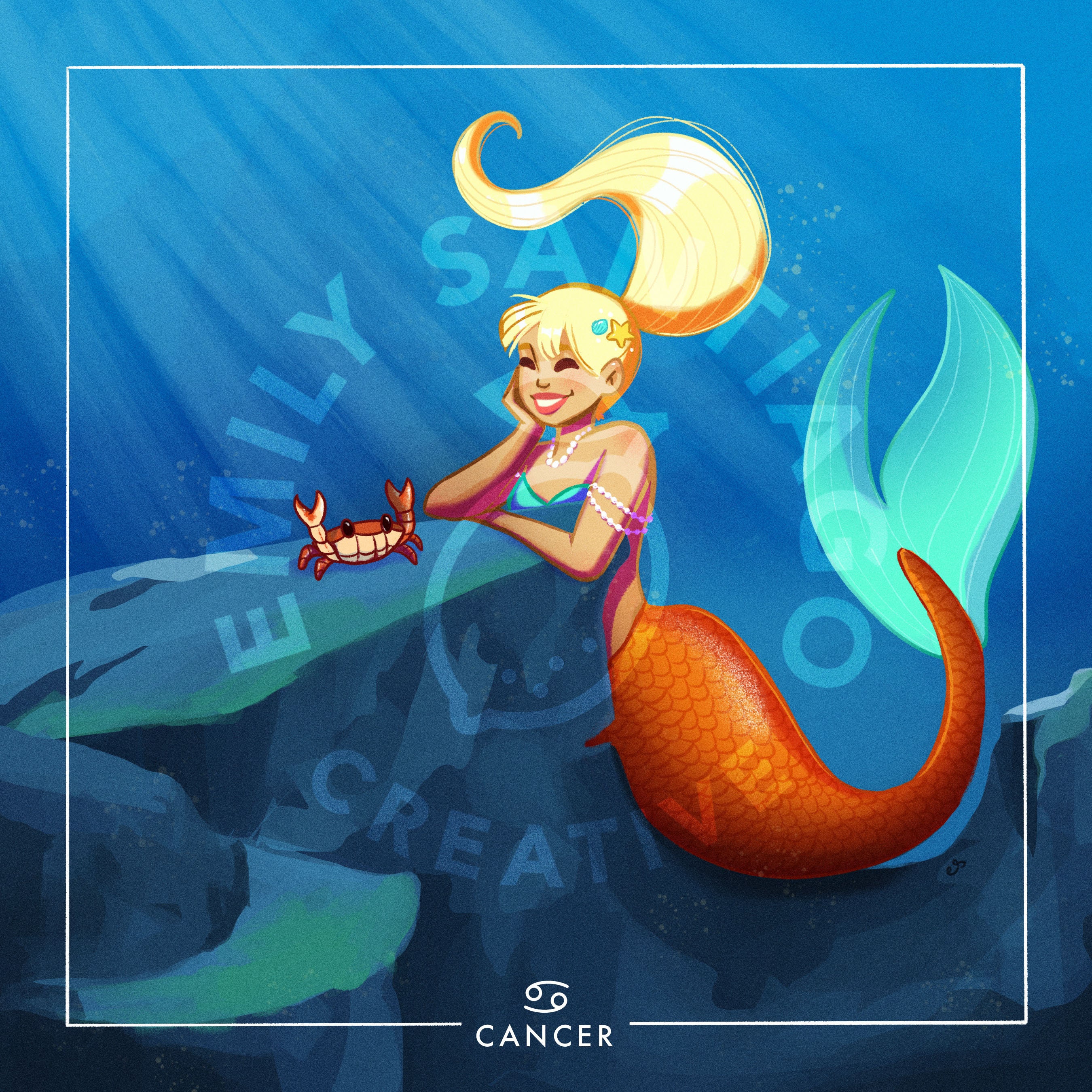 Holographic Zodiac Mermaids Set 1 Aries, Taurus, Gemini, Cancer, Leo ...