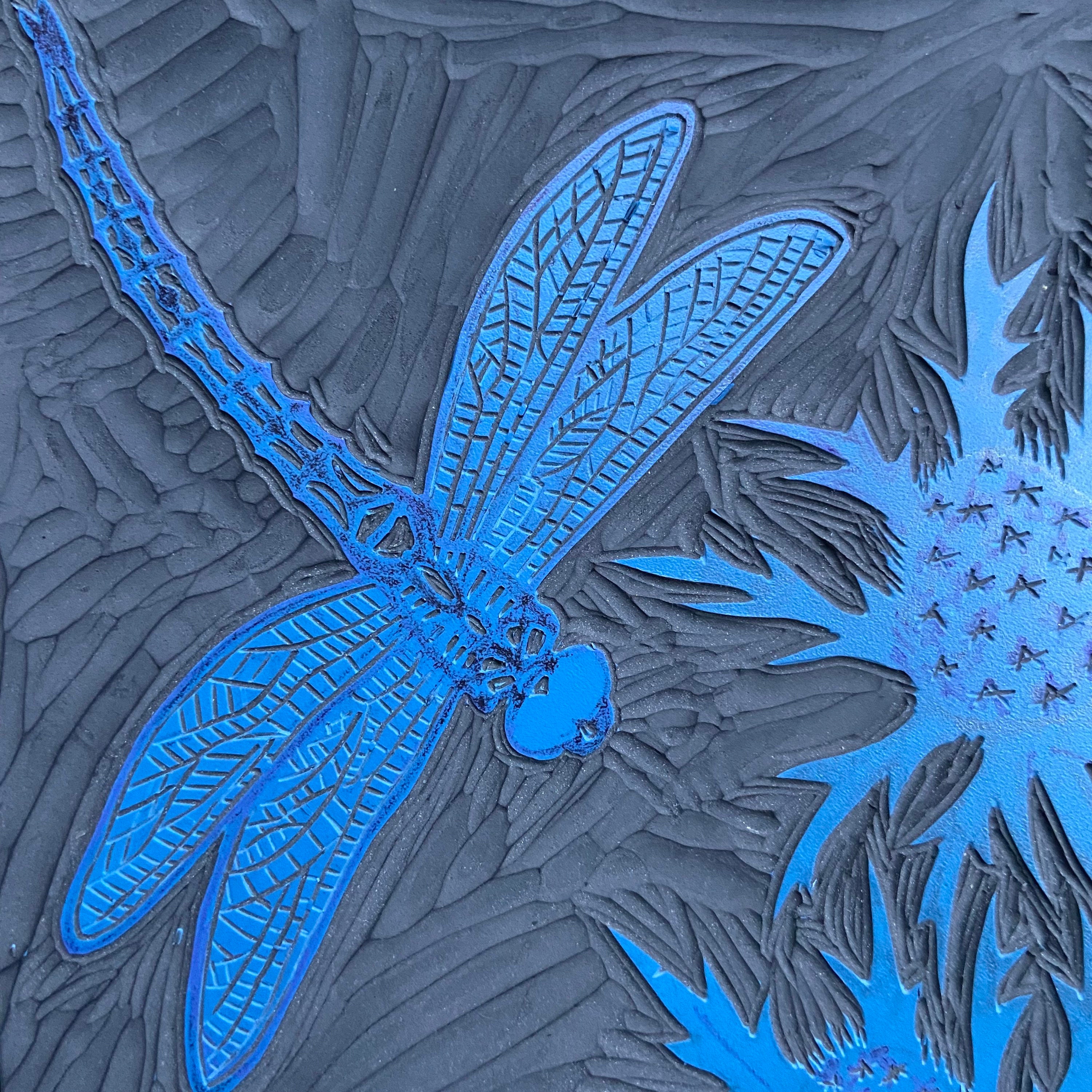 Original Handprinted Linocut | Lino Print | Fine Art | Sea Holly ...