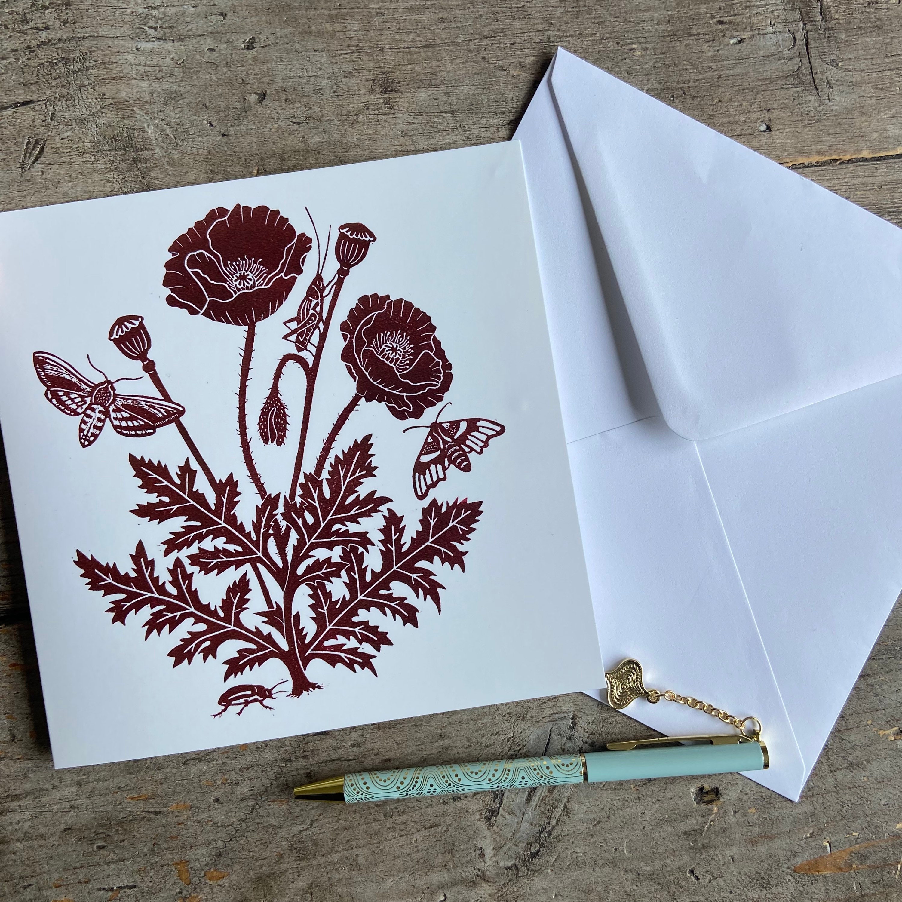 Set of 4 Botanical Cards | Greetings Card | Art Card | Wild Flower ...