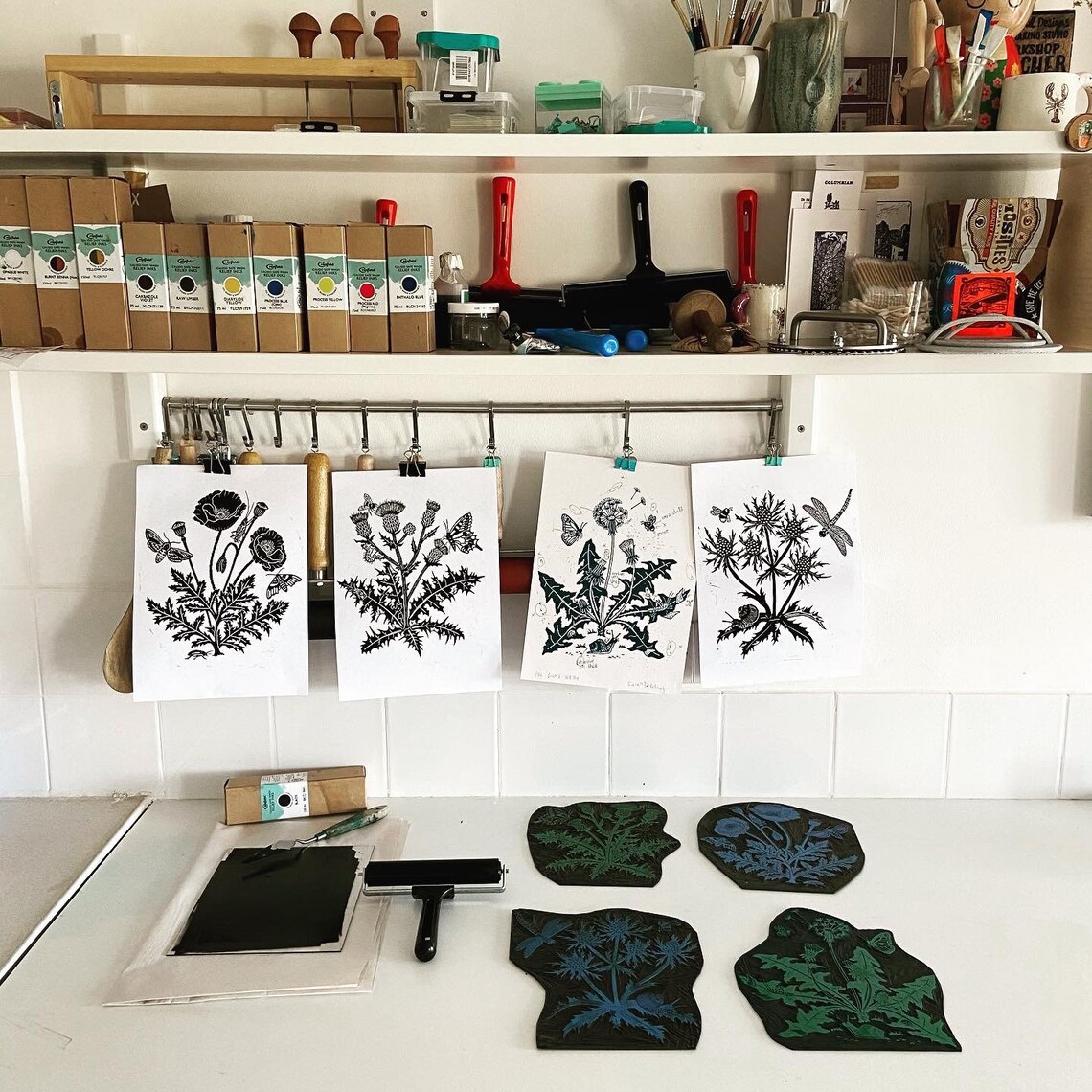 Set of 4 Botanical Cards | Greetings Card | Art Card | Wild Flower ...