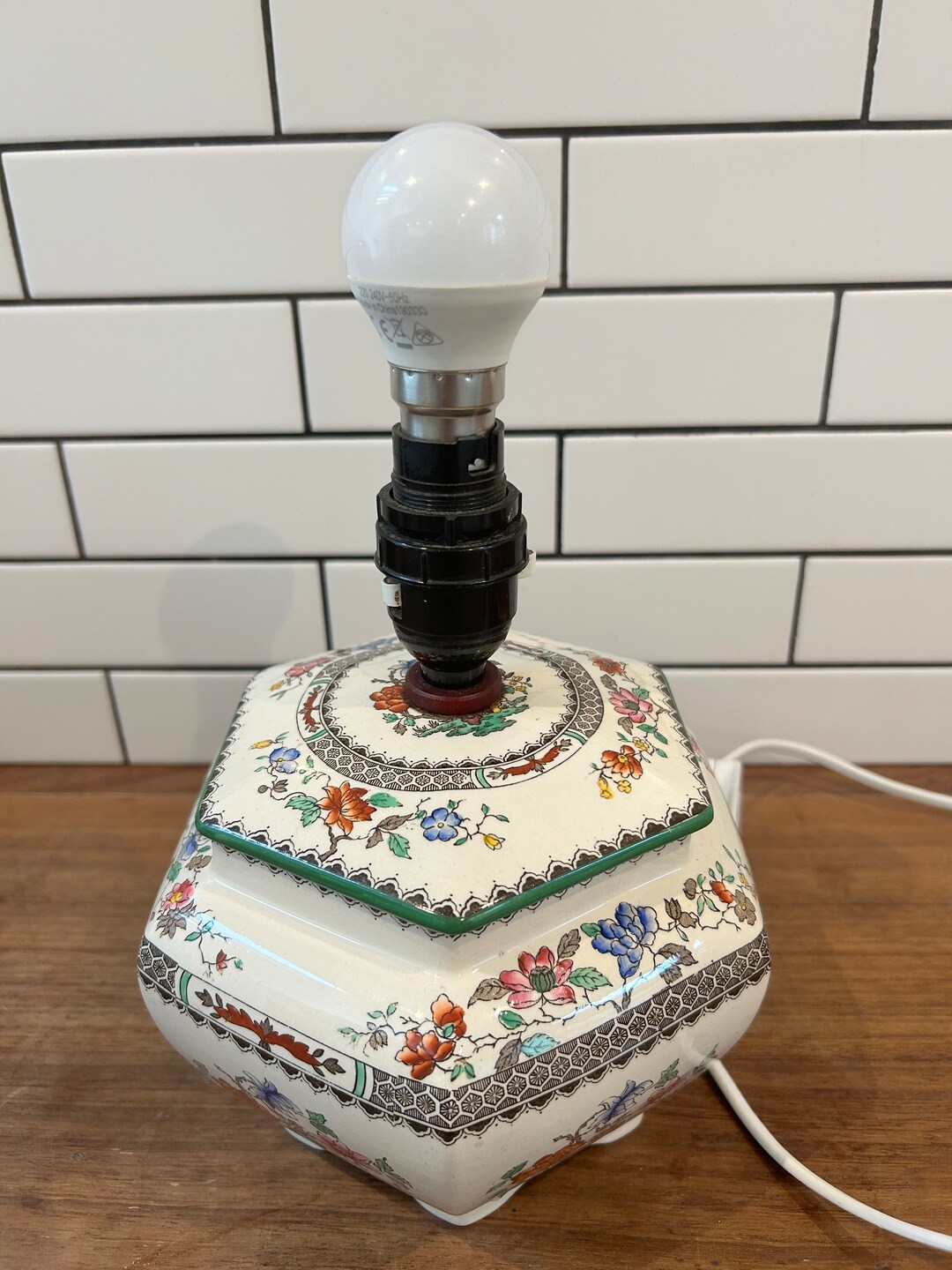 Stunning Antique SPODE Copeland Chinese Rose Lamp Base - Chinese ...