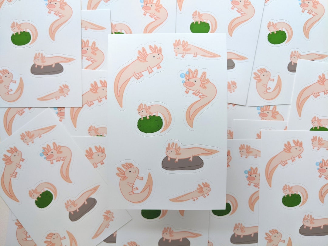 Axolotl Sticker Sheet - Etsy