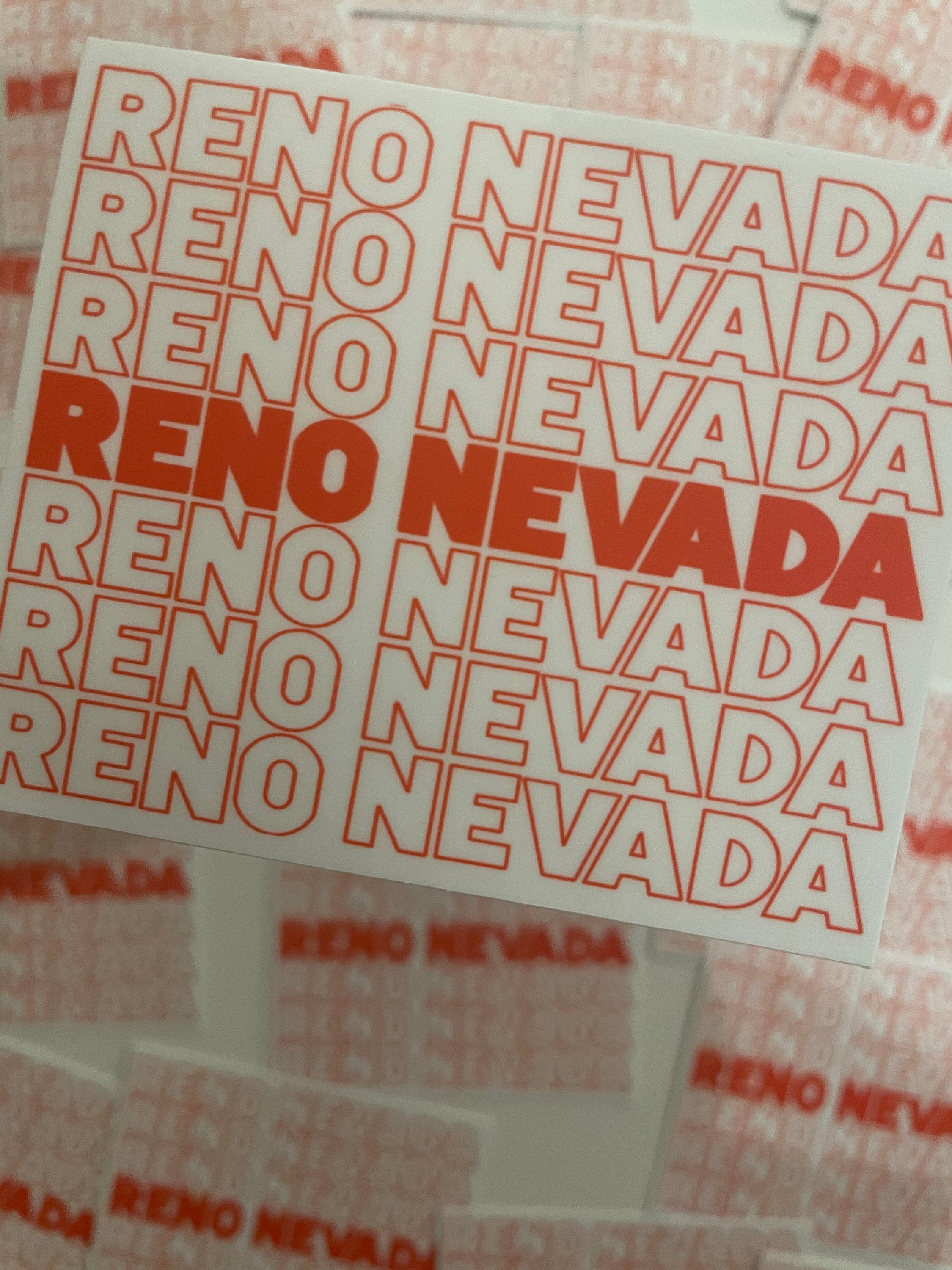 Reno Nevada Sticker Reno Reno Reno Biggest Little City | Etsy
