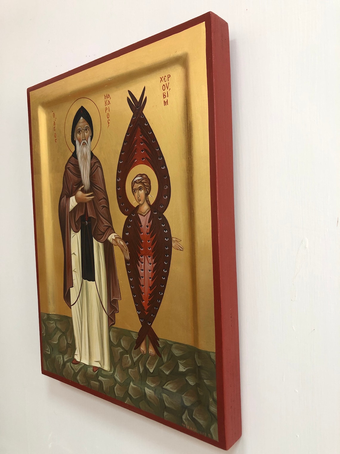 HAND PAINTED Byzantine Icon of St. Macarius the Great With a - Etsy