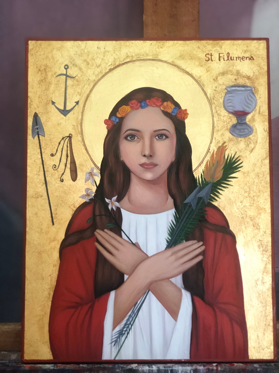 Saint Filumena- Philomena Hand Painted Orthodox Christian Byzantine ...