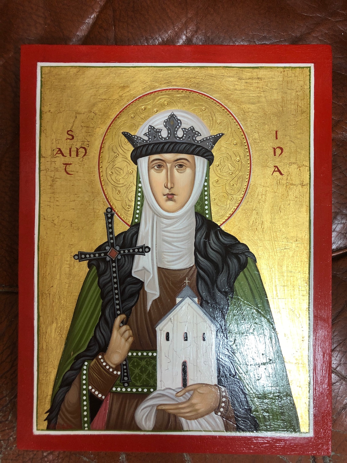 St.ina of Wales Hand Painted Orthodox Christian Byzantine Icon - Etsy
