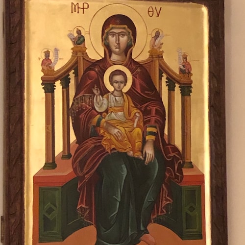 HAND PAINTED Byzantine Icon of Virgin Mary - Etsy
