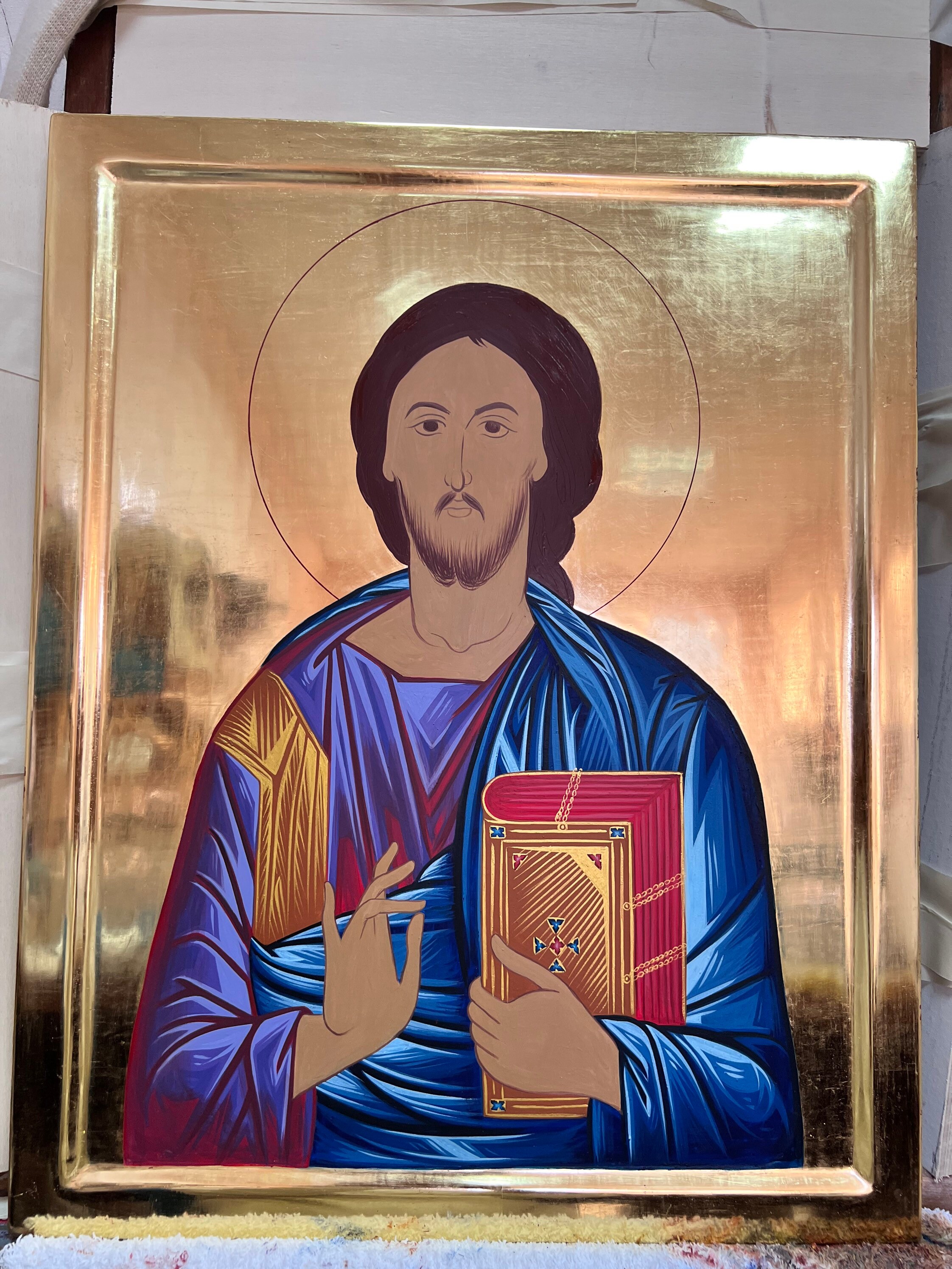 Hand Painted Byzantine Icon of Jesus Christ the Pantokrator | Etsy