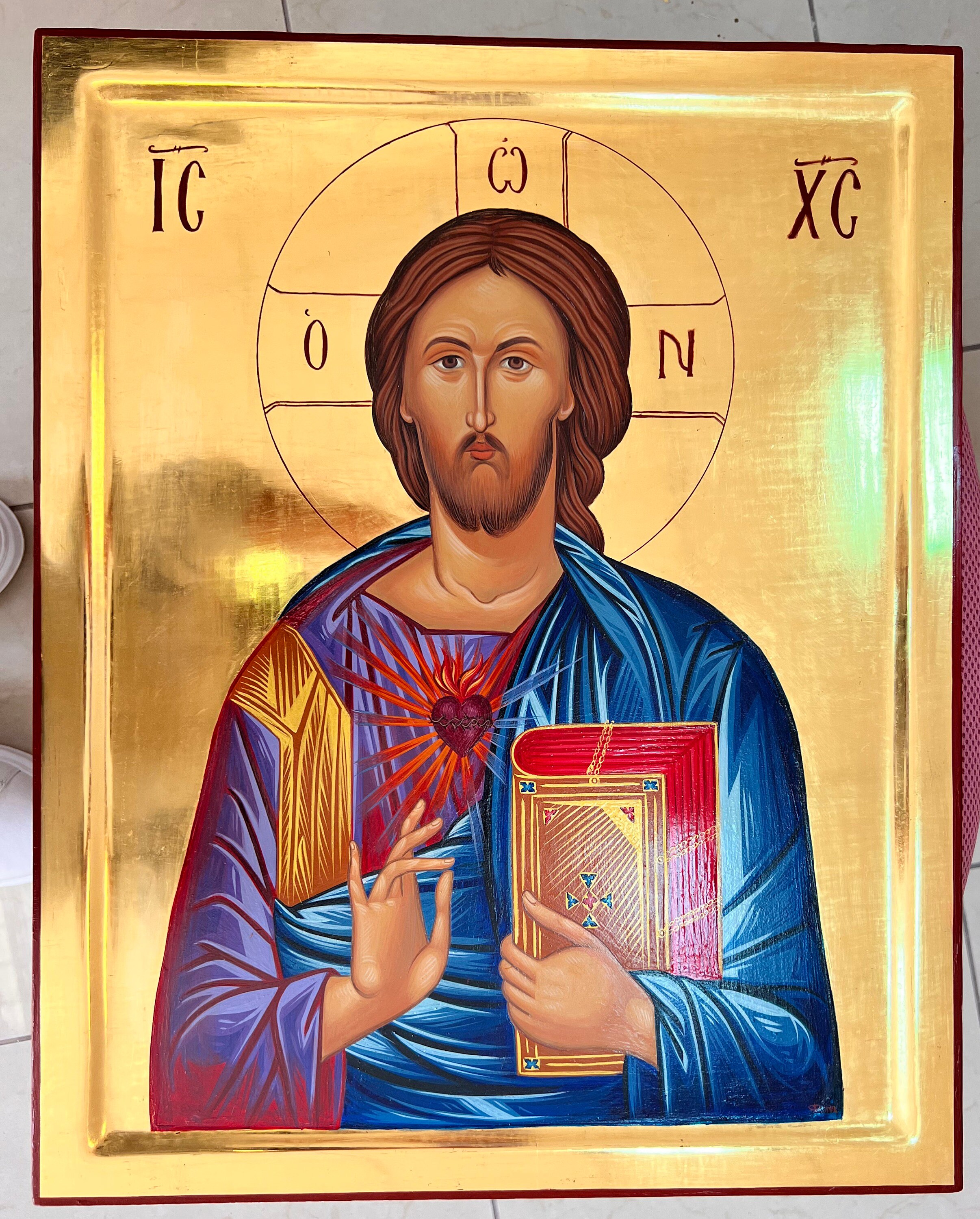 Hand Painted Byzantine Icon of Jesus Christ the Pantokrator | Etsy