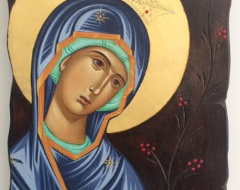 Joy of All Joys Virgin Mary Theotokos HAND PAINTED Byzantine | Etsy