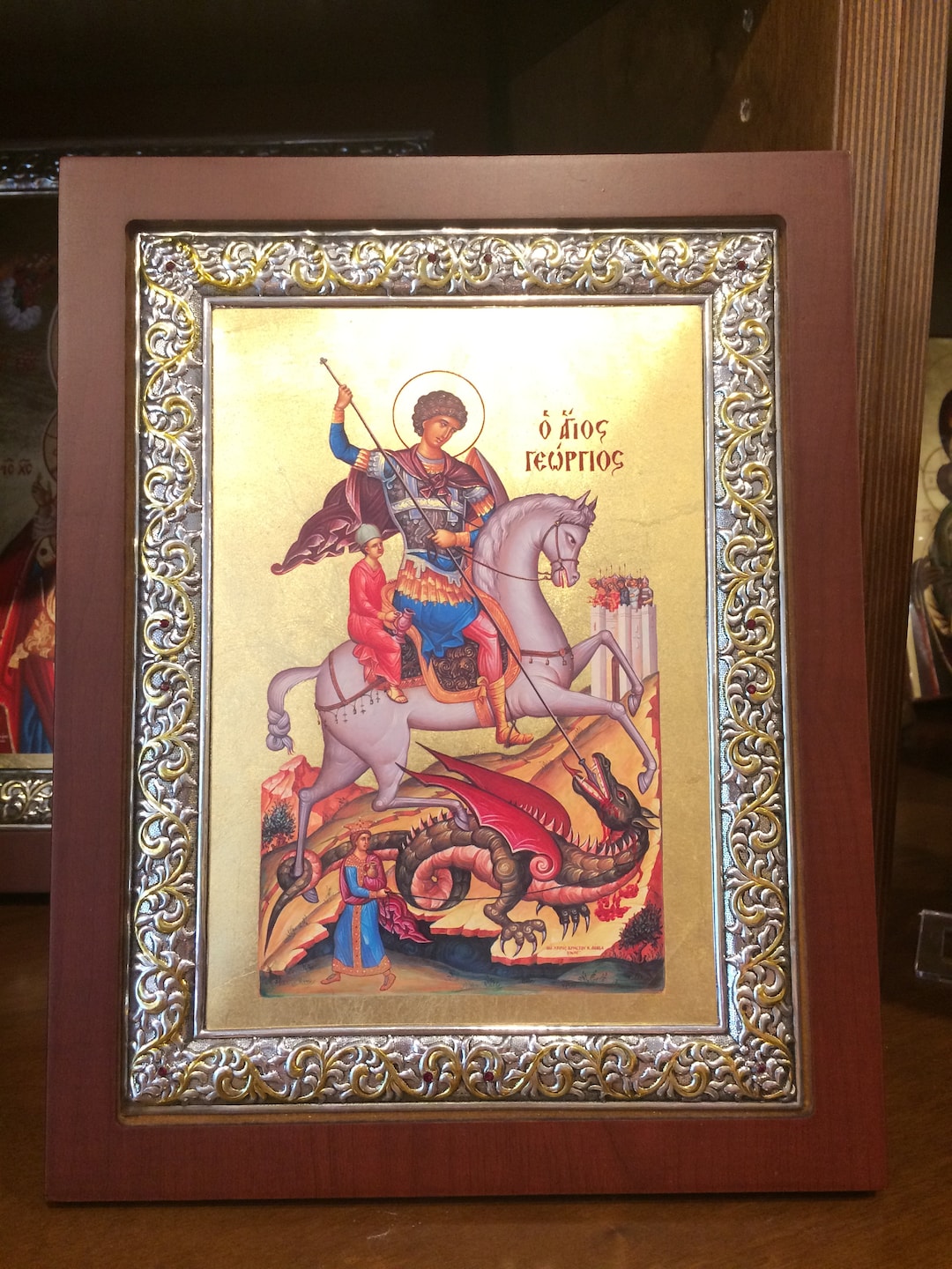 Handmade Byzantine Icon of Saint Georgios-george the Trophier - Etsy