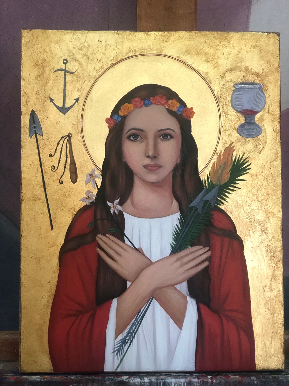 Saint Filumena Philomena Hand Painted Orthodox Christian | Etsy