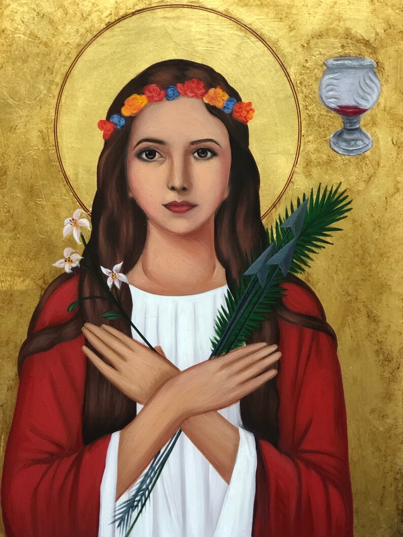 Saint Filumena Philomena Hand Painted Orthodox Christian | Etsy