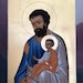 Hand Painted Byzantine Icon of Saint Joseph - Etsy